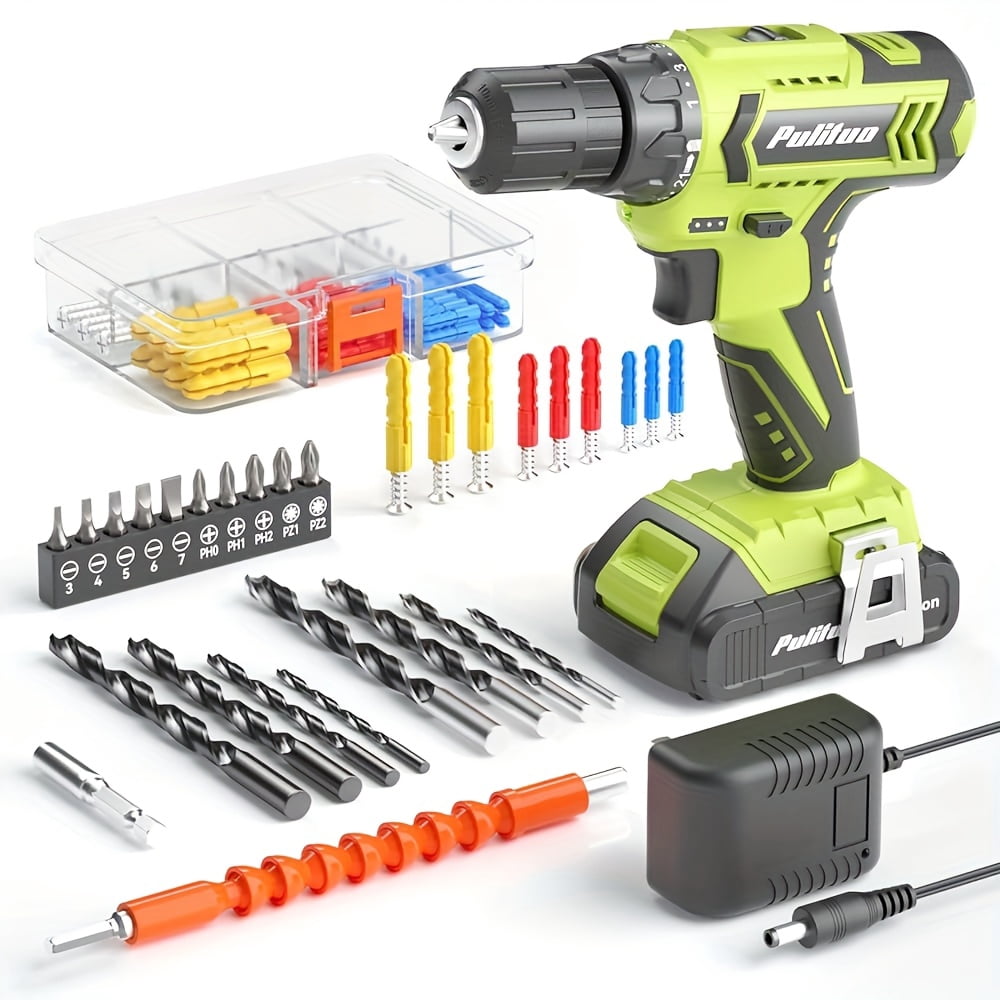 12V/20V Lithium Ion Drill Kit with LED Light - Lightweight, Speed ...