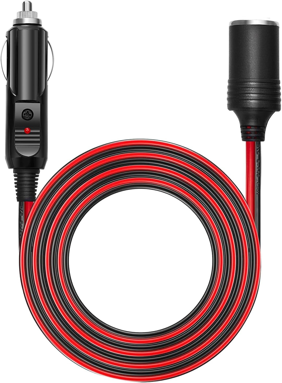 12V/24V 1 to 2 Car Cigarette Lighter Splitter Adapter - 7 inch UL Wire ...