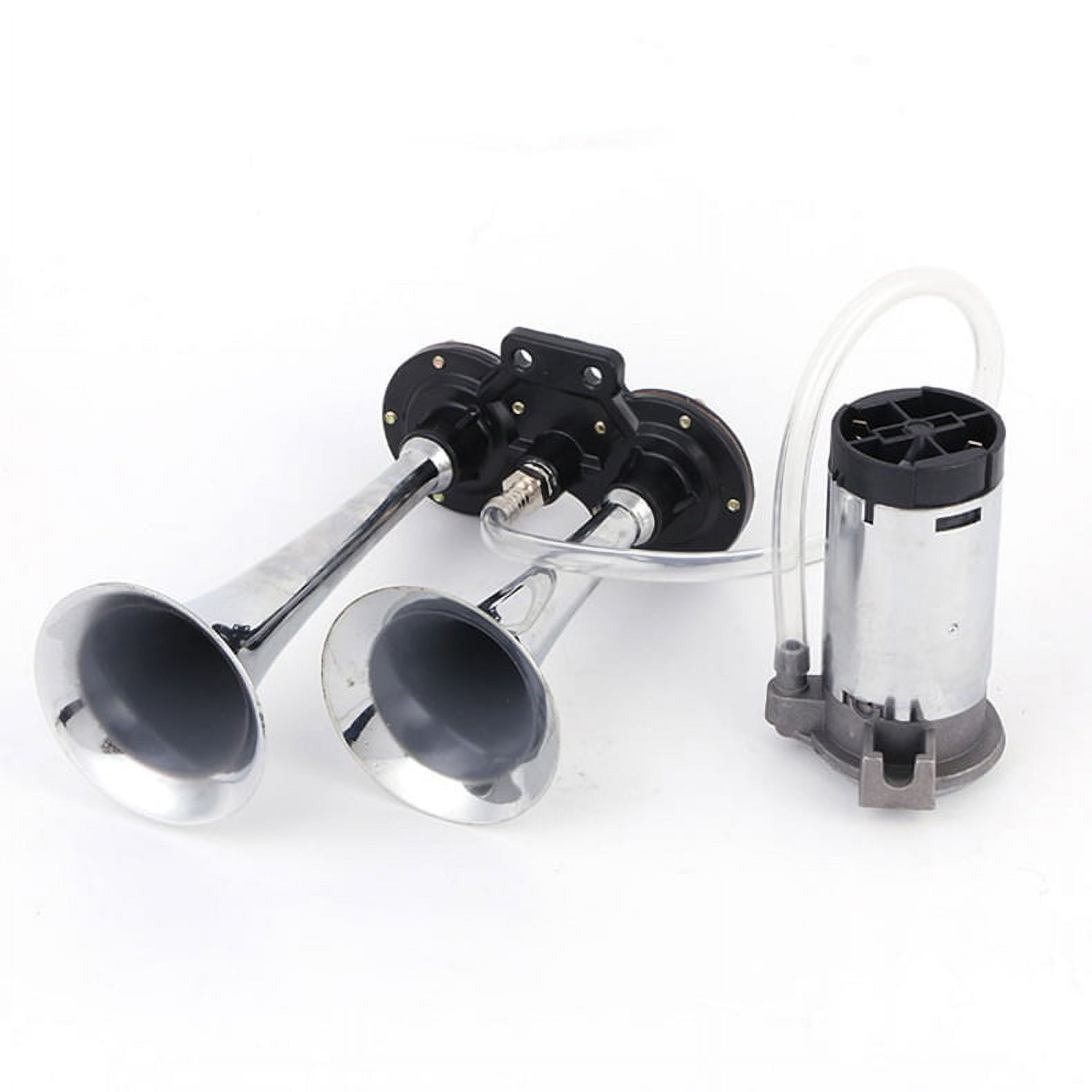 12V/24V 110dB Super Loud Auto Car Dual Tone Air Horn Set with Trumpet ...