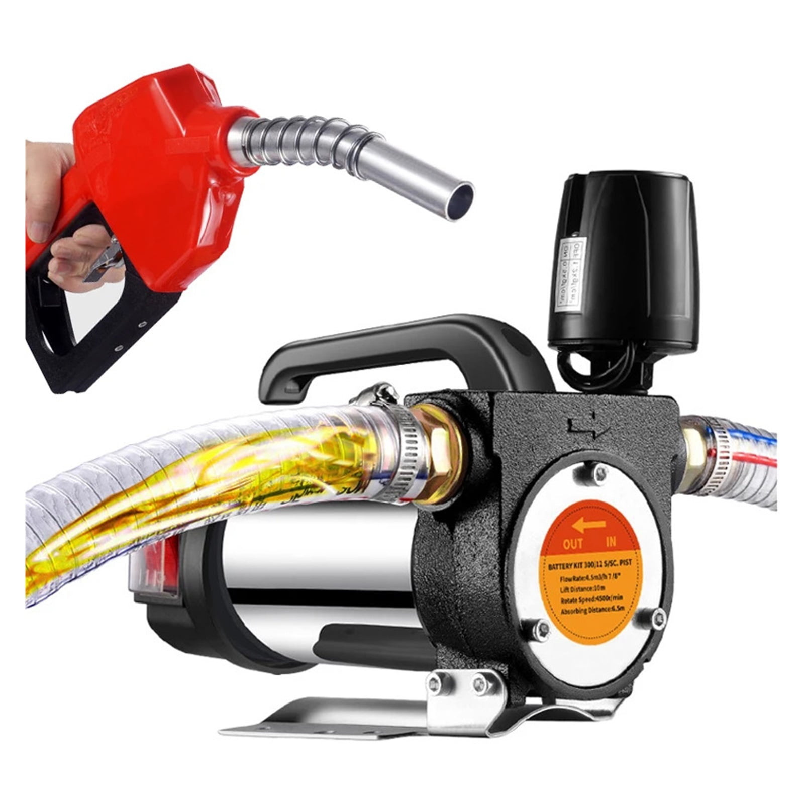 12V/24V/220 Fuel Transfer Pump For Kerosene, 990W Self-Priming Pump, Automatically Stop Electric ...