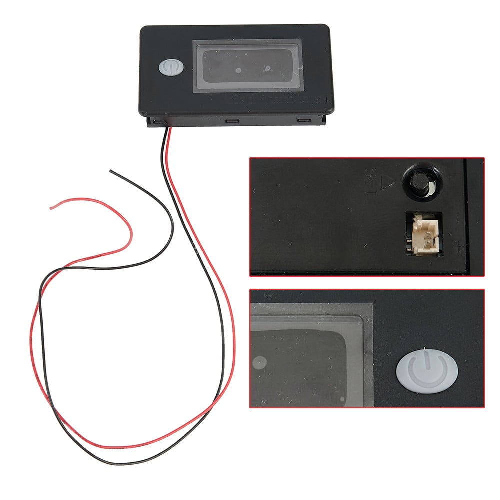 12V 24V 36V 48V Battery Capacity Indicator LCD Voltmeter Temperature ...