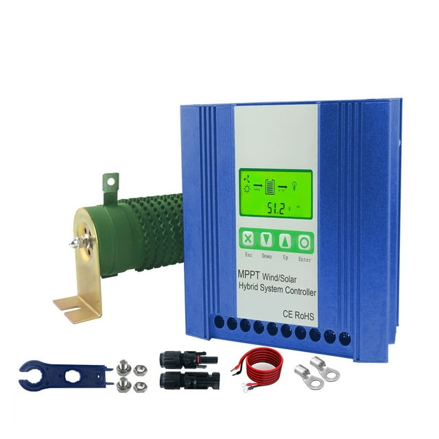 12V 24V 48V 2000W MPPT Wind Solar Charge Controller Wind Generator Regulator For For Lifepo4 ...