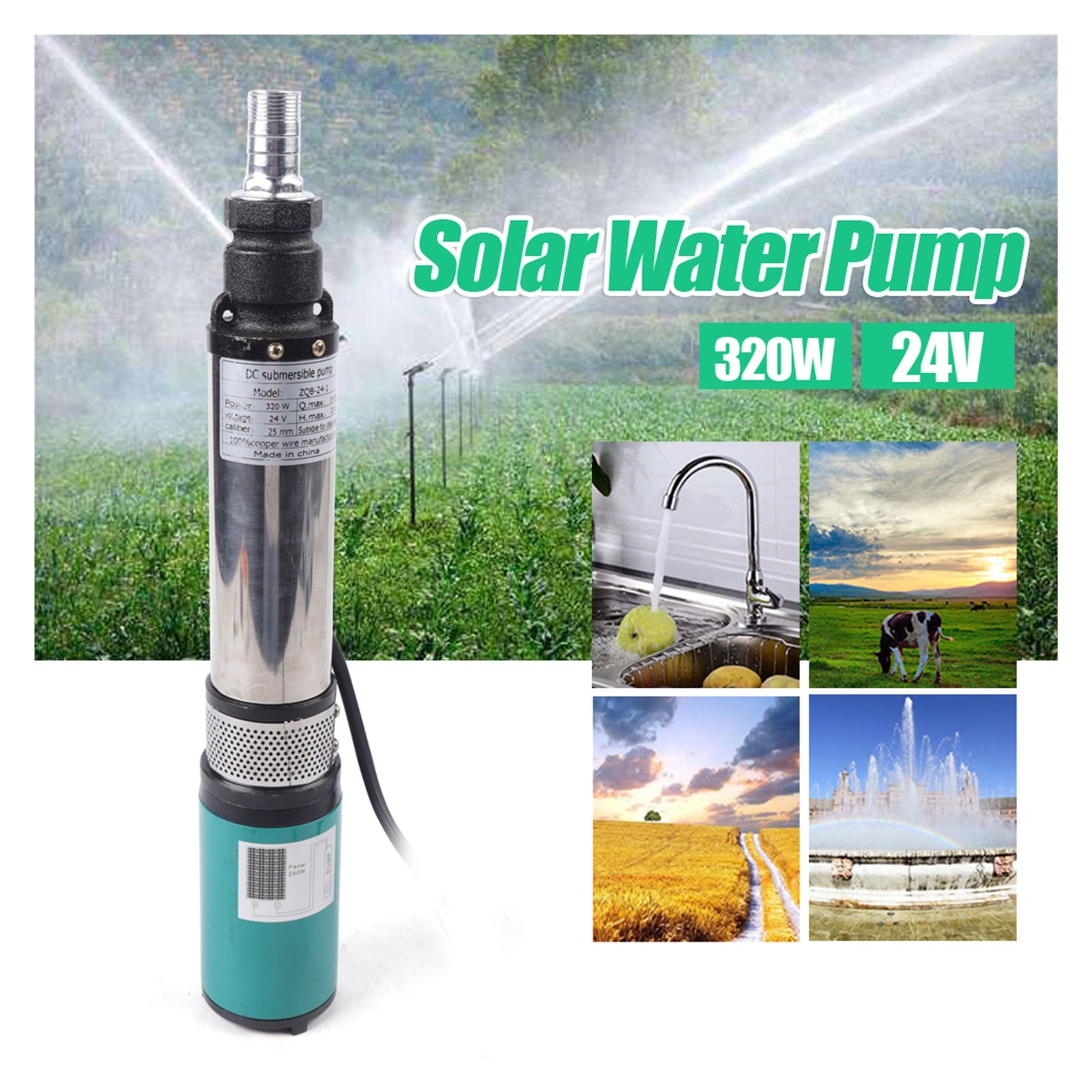 12V 24V 48V Solar Water Pump Deep Well Pump Submersible Pump Farm ...