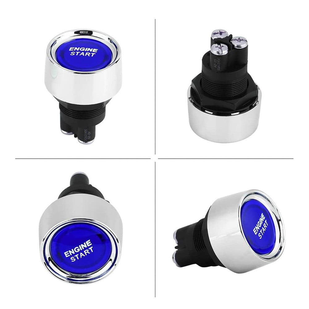 12V/24V 50A Car Engine Start Push Button Keyless Start Button Ignition ...