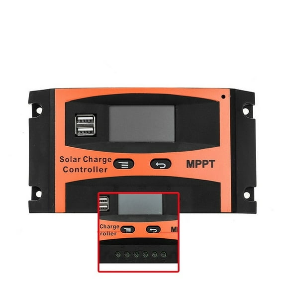 12V/24V Auto 30A 40A 50A 60A MPPT Solar Charge Controller Solar Panel Battery Regulator Dual USB ...