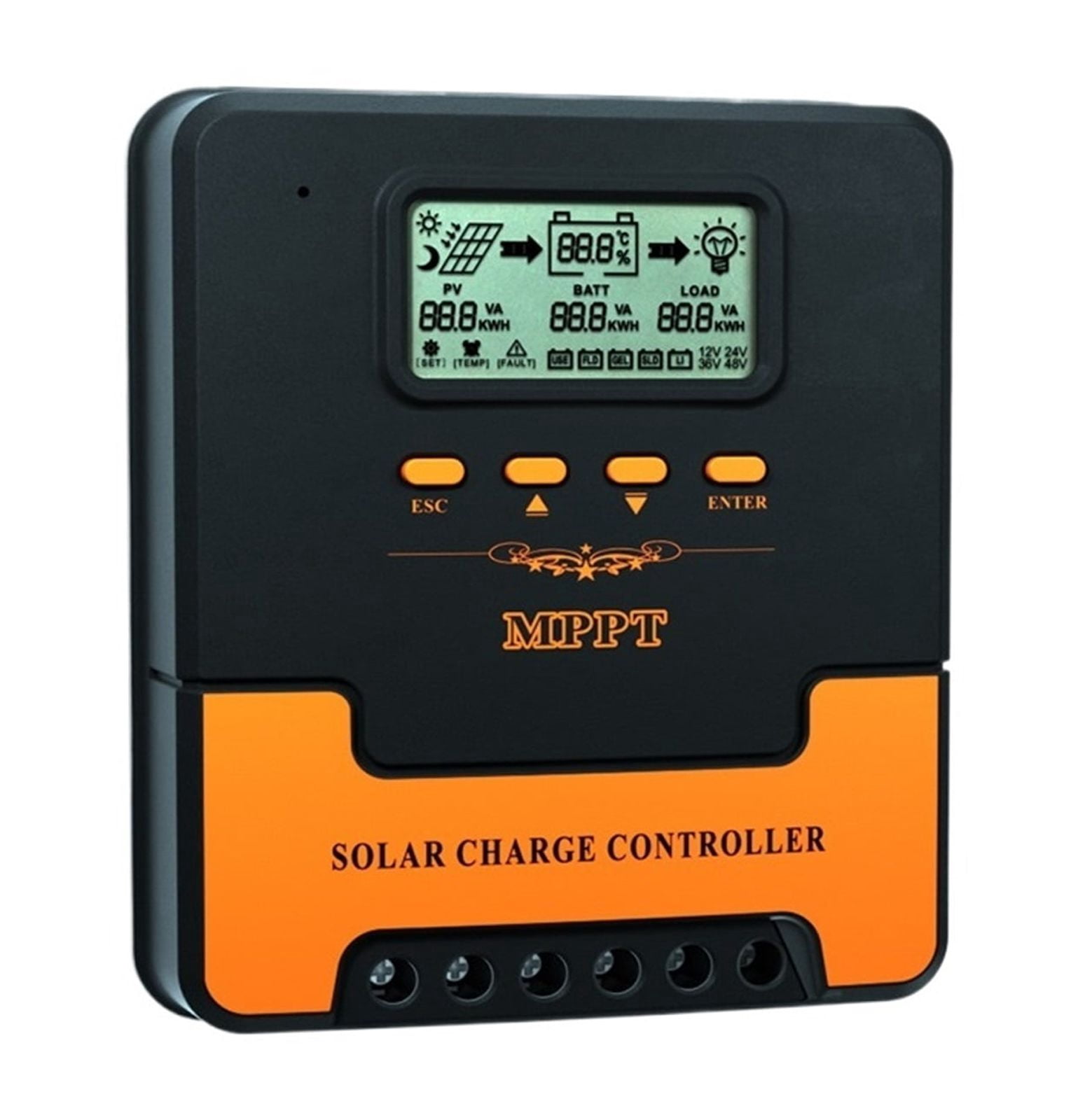 12V/24V Auto MPPT Solar Charge Controller 10A/20A/30A/40A/50A/60A Smart ...