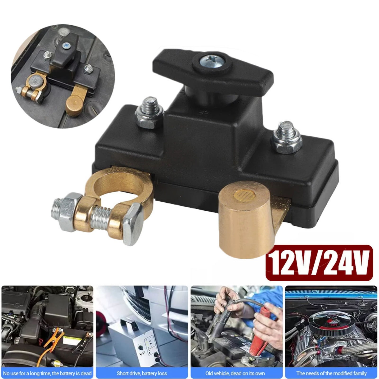 12V/24V Battery Terminal Isolator - Heavy Duty Disconnect Switch for ...