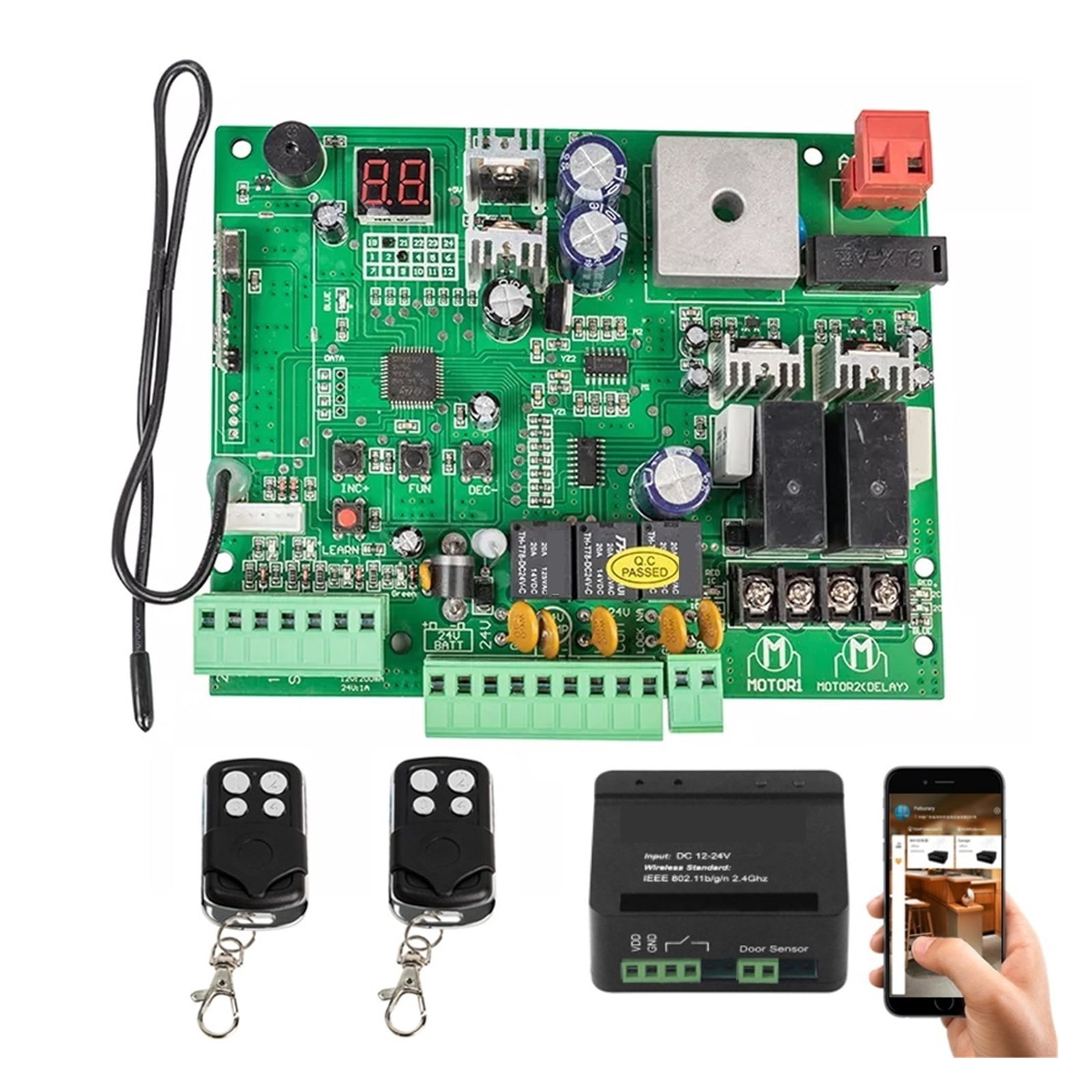 12V/24V Board For Automatic Double Arms Swing Gate Opener Control Board ...