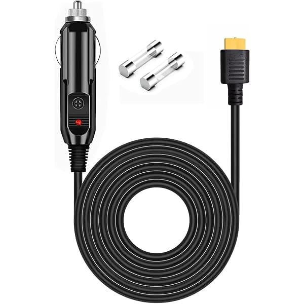12V/24V Car Charger Cable Compatible Anker SOLIX C200/C300/C800/C1000 ...