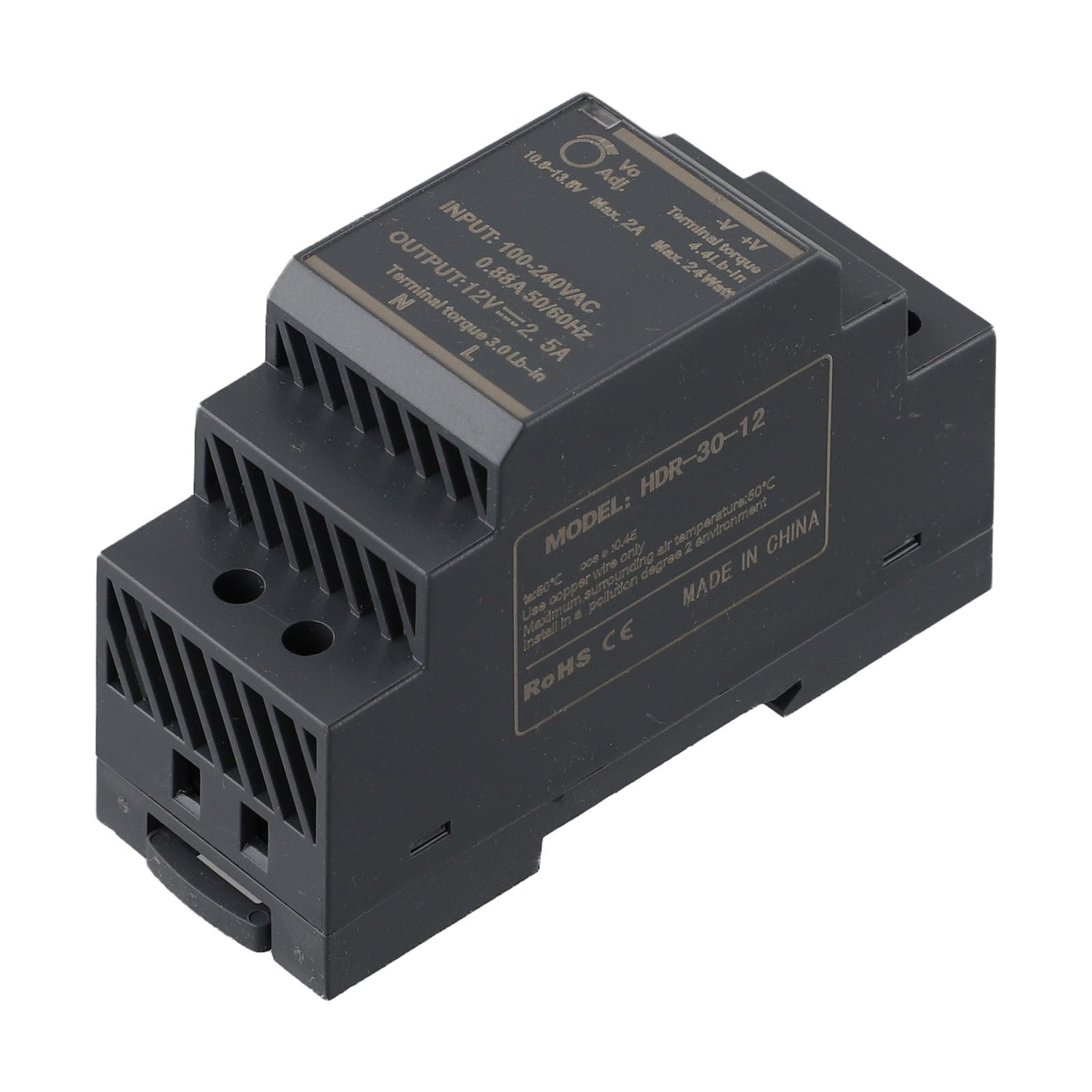 12V 24V Compact Rail Switching DC Power Supply Unit with Screw ...