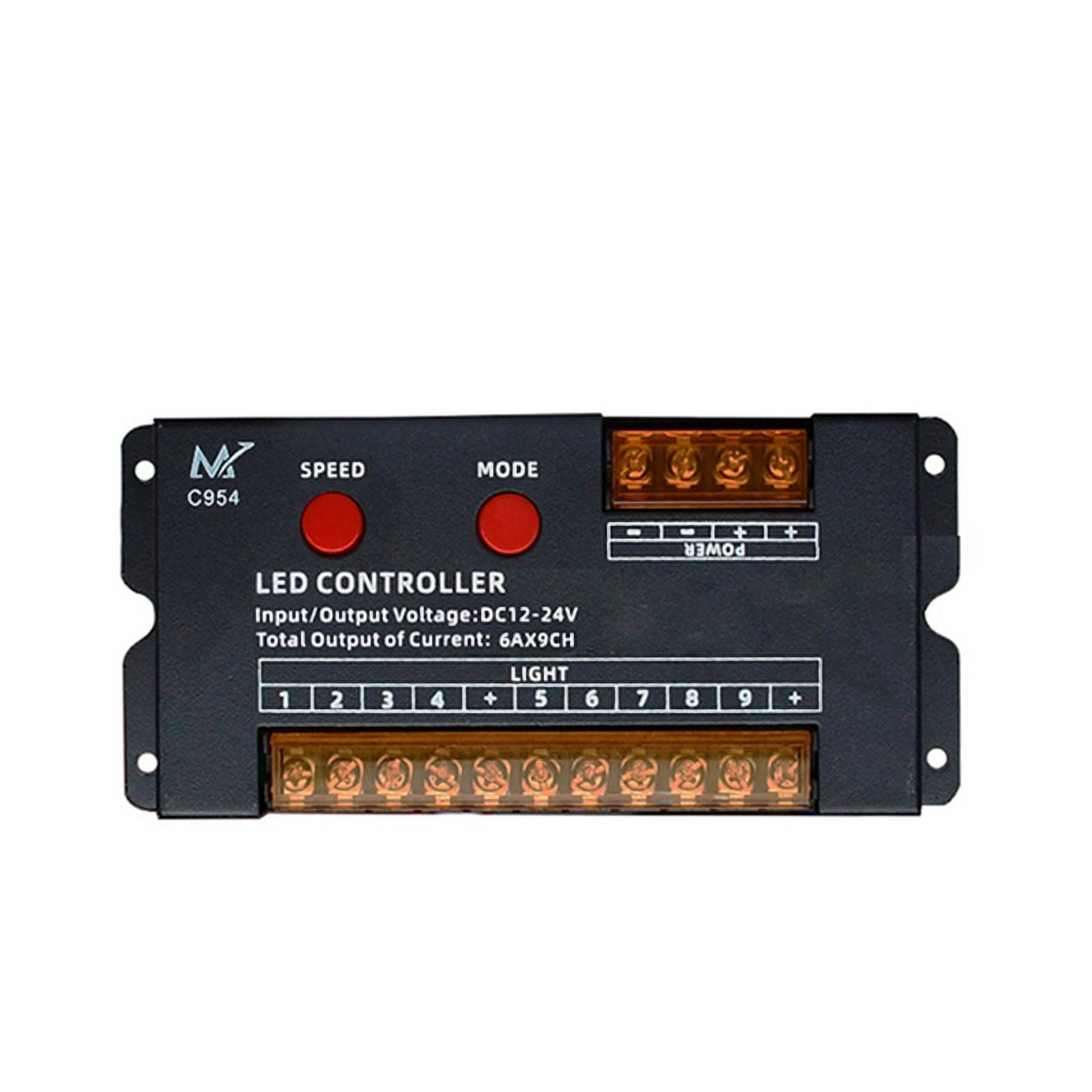 12V 24V DC 4CH 9 Channels Separate Led Strip Tape Controller Jump Water ...