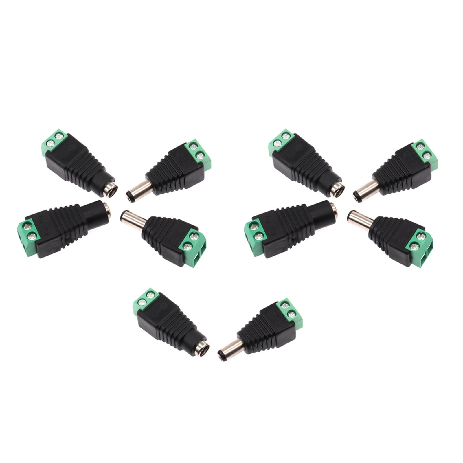 12V/24V DC Barrel Connector Set for LED Strips & CCTV 5.5mm x 2.1mm ...