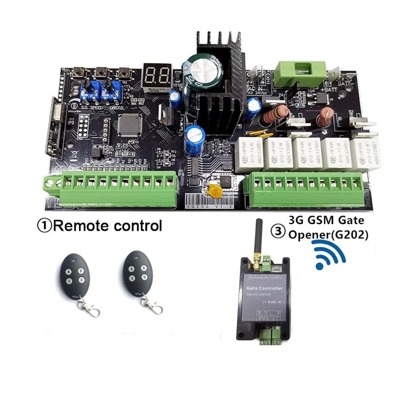 12V 24V DC Swing Gate Opener Motor Control Unit PCB Controller Circuit ...