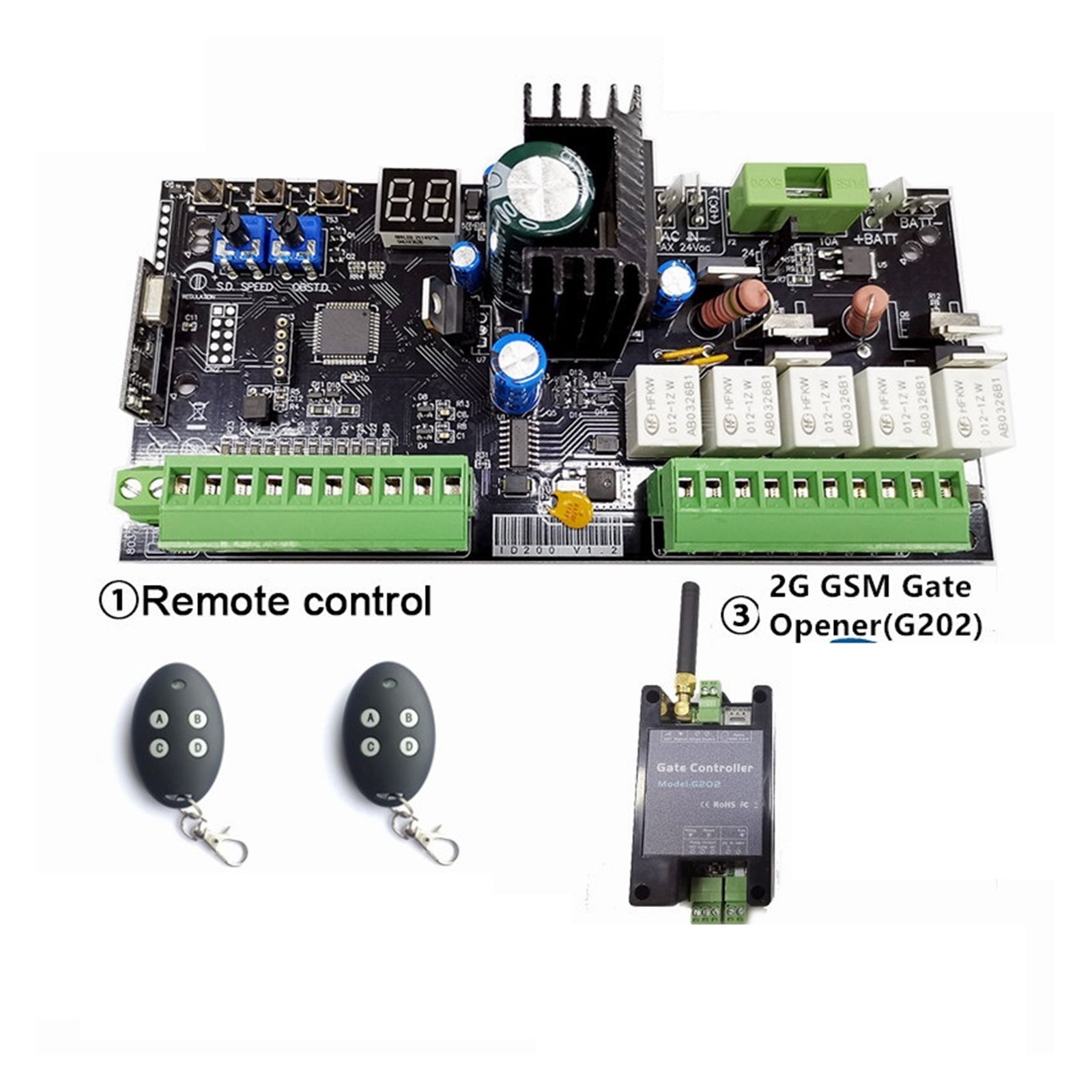 12V 24V DC Swing Gate Opener Motor Control Unit PCB Controller Circuit ...