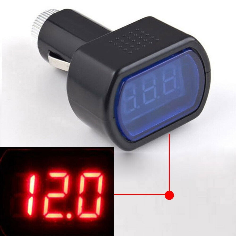 12V-24V Digital LED Auto Car Volt Voltage Gauge Meter Monitor - Walmart.com