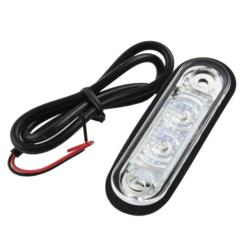 12V/24V FLUSH FIT LED MARKER LIGHTS White LED Dome Light Car Truck ...