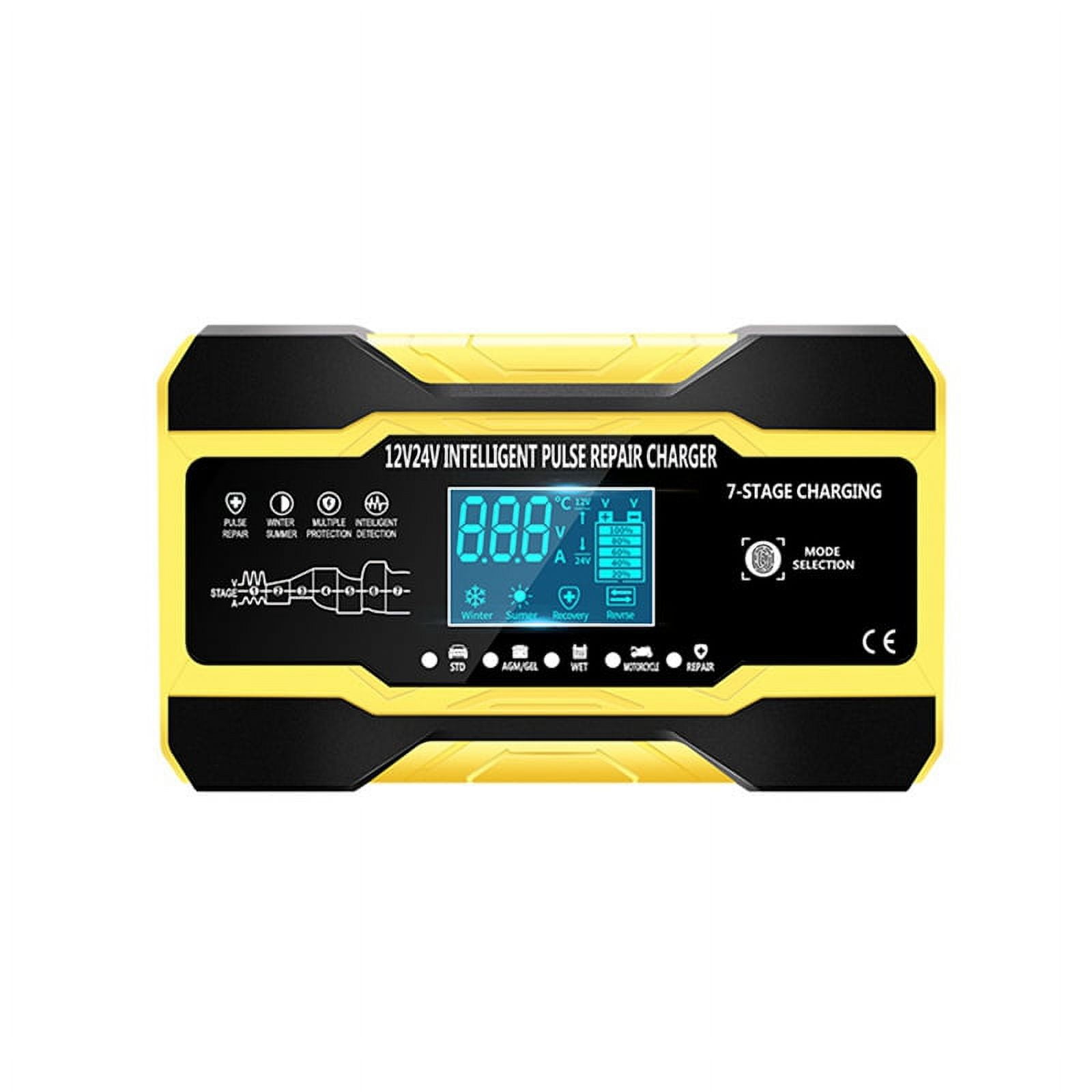 12V 24V Fully Automatic Smart Charger 10AHigh Power Portable Car ...