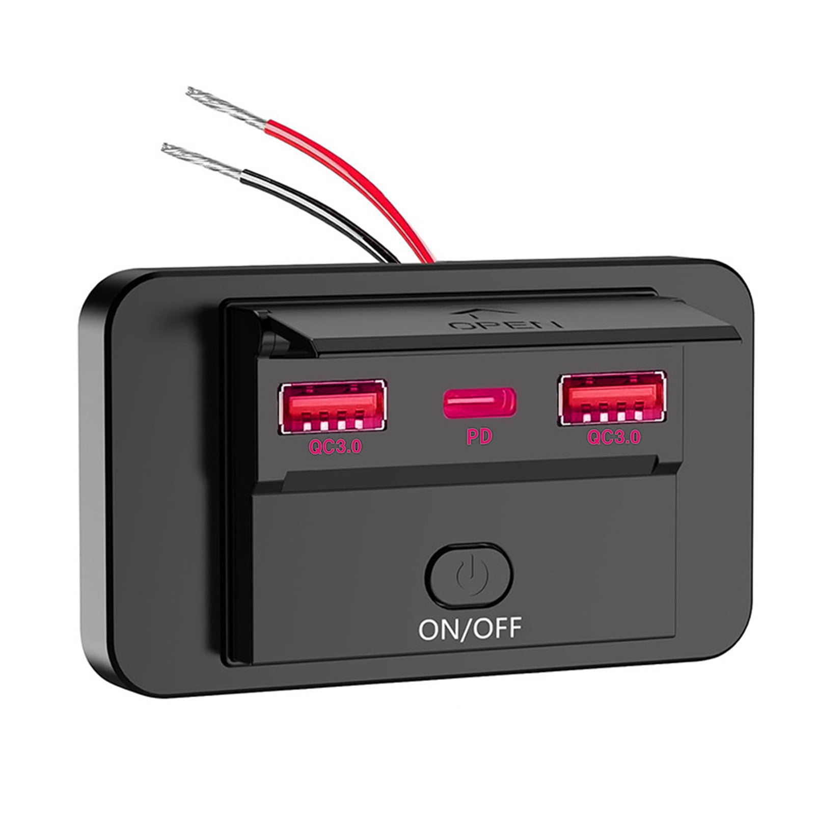 12V/24V Heavy Duty 3 Port USB Vehicle Charging Adapter, Fast Charging ...