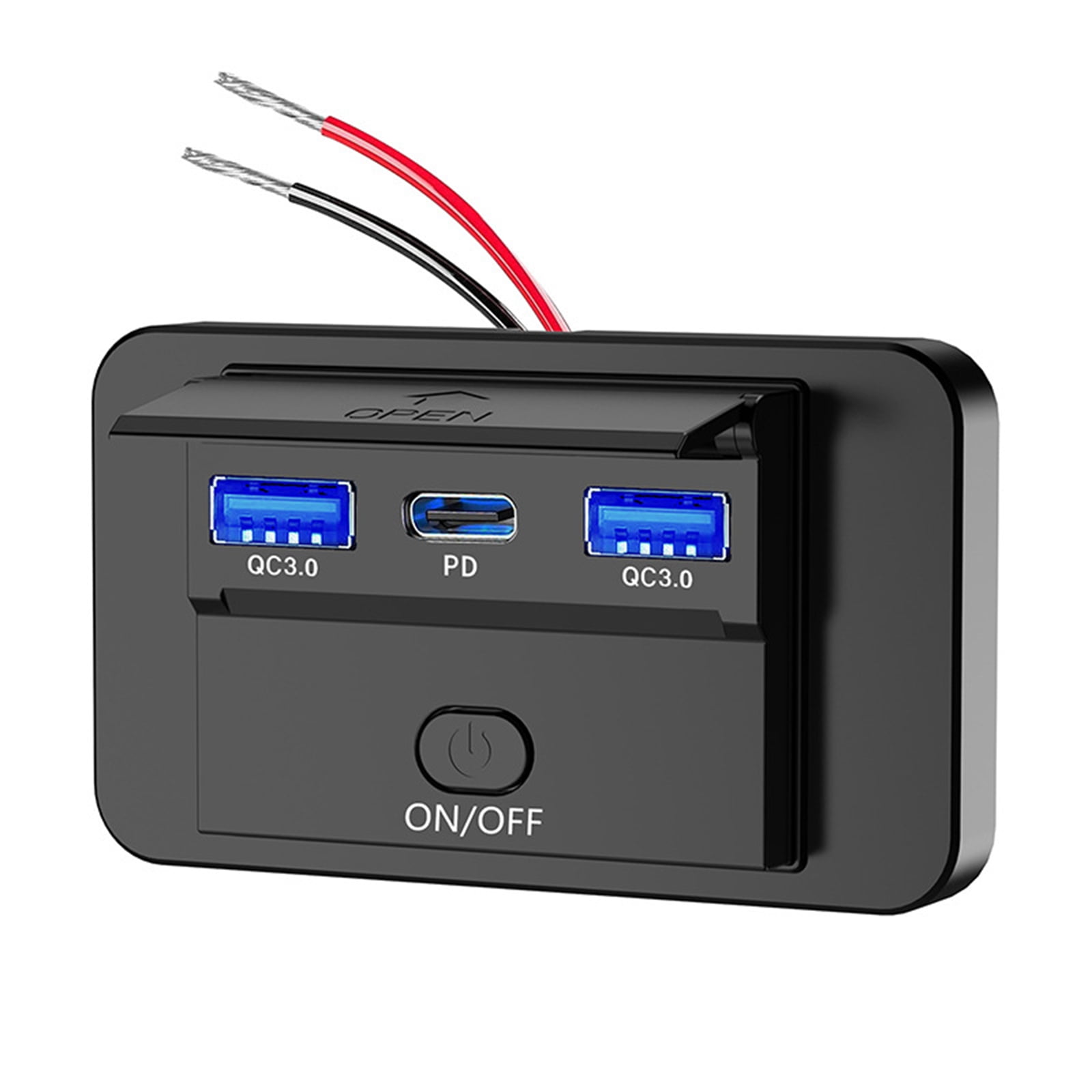 12V/24V Heavy Duty 3 Port USB Vehicle Charging Adapter, Fast Charging ...