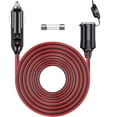 12V/24V Heavy Duty Cigarette Lighter Extension Cord 13.1FT with LED ...