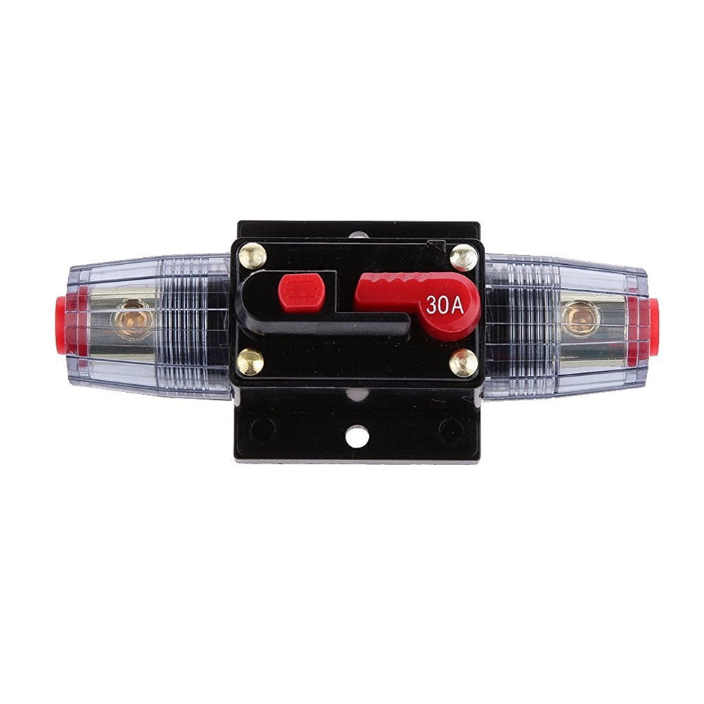 12V-24V Inline Auto Circuit Breaker 30A Manual Reset Car Audio Fuse ...