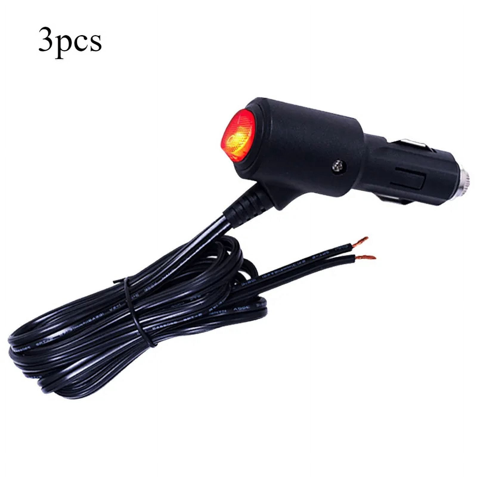 This 12V 24V LED ON/OFF Switch Car Cigarette Lighter Power Socket Plug ...