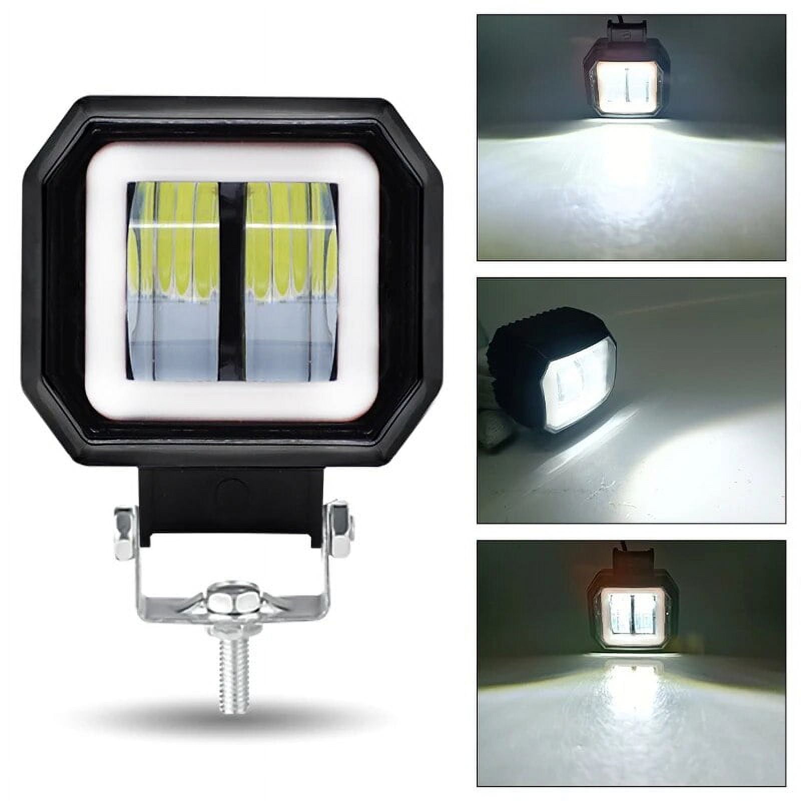 12V 24V LED Square Work Light with Angel Eyes ~ Portable Spotlights for ...