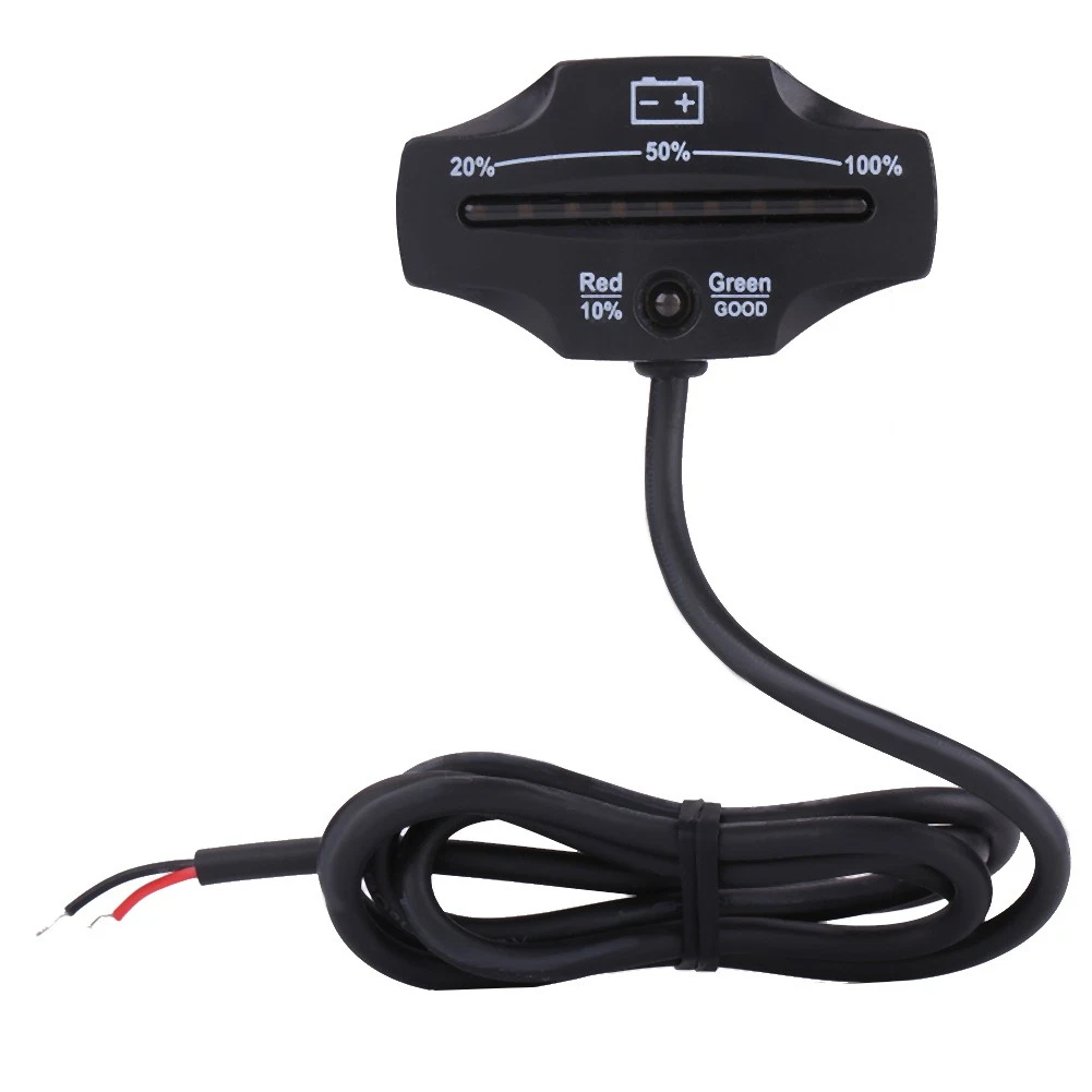 12V 24V Led Battery Meter Indicator Gauge For Carts Marine Motorcycle ...
