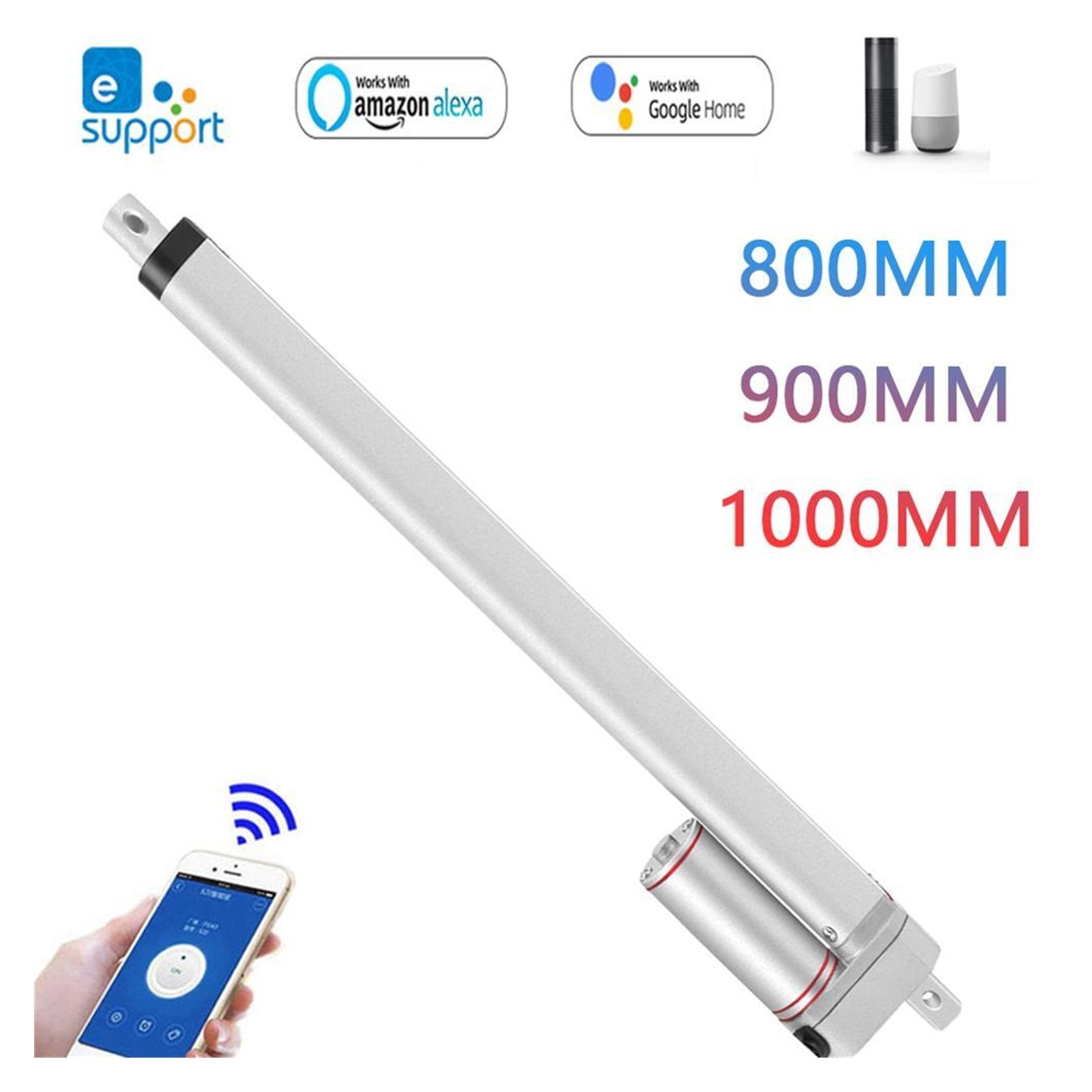 12V/24V Linear actuator 800mm 900mm 1000mm stroke WIFI Controller metal ...