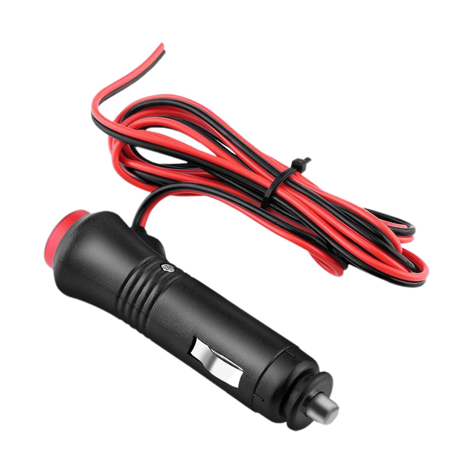 12V-24V Male Car Cigarette Lighter Socket Plug Connector Red Switch On ...