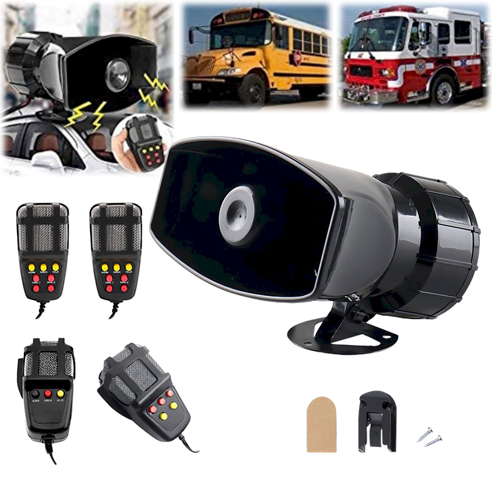12V/24V Multi Sound Loud Horn 3/5/7 Sound Options for Car, Truck, and ...