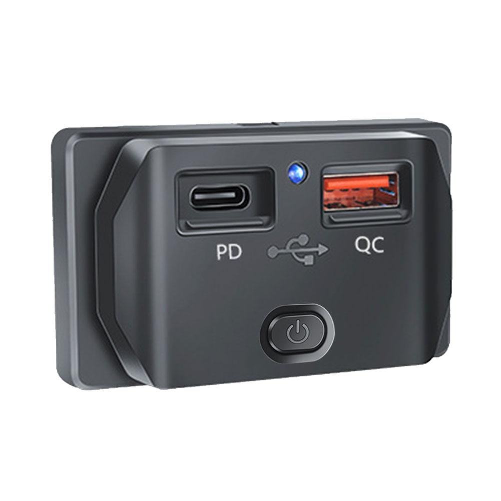 12V-24V PD Type C USB Ports Fast Charger Socket Power Outlet Panel Ca ...