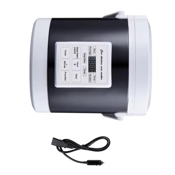 12V/24V Portable Car Rice Cooker Metal Texture for Home and Travel Use ...
