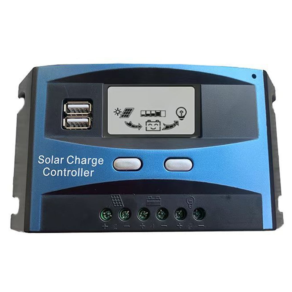 12V/ 24V Solar Panel Regulator with Adjustable LCD Display 30/40/50/60A ...