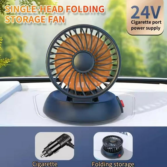 12V 24V TWIN FAN WITH 2 SPEED DUAL CAR VAN TRUCK LORRY HGV BOAT FAN NEW ...
