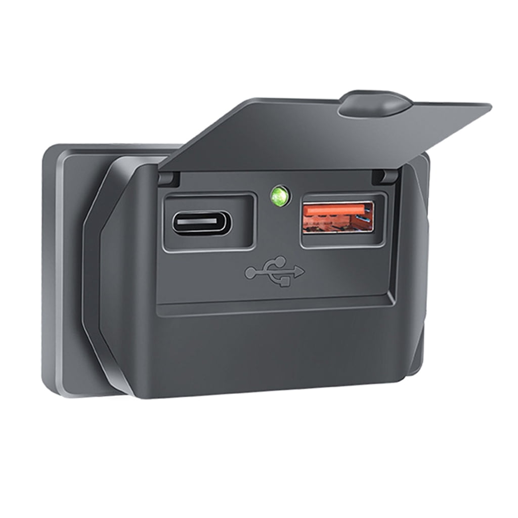 12V/24V USB Outlet with Cover, PD Type C & QC3.0 USB Port Panel Mount ...