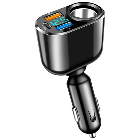 12V/24V Vehicles Lighter Socket Double USB Type C Quick Charging Car ...