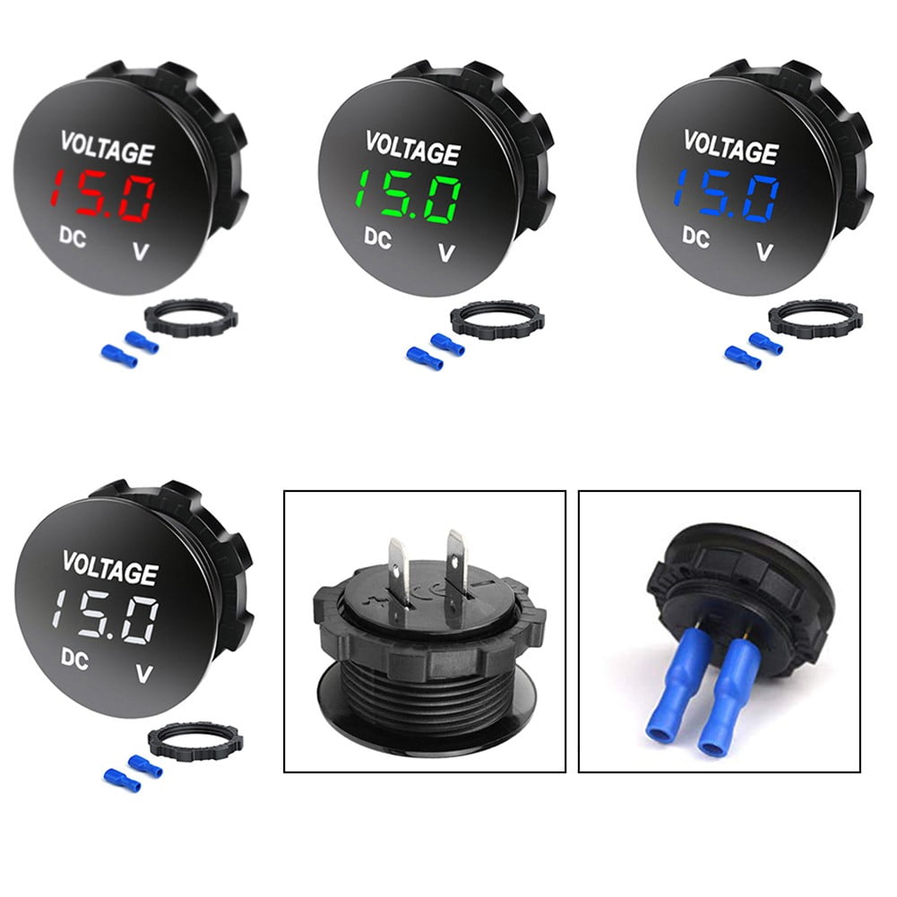 12V 24V Voltmeter Dc Led Voltmeter Compact Design Easy Installation ...