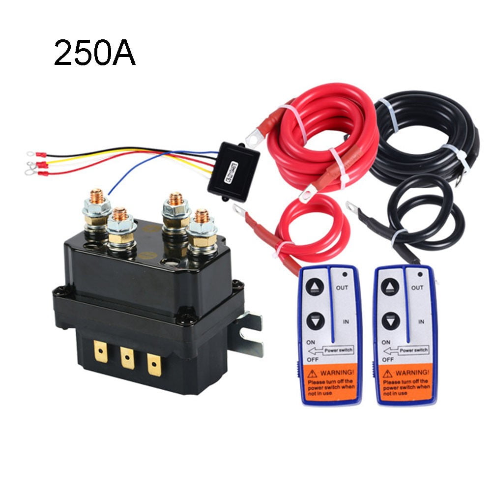 12V 250A/500A Winch Electromagnetic Contactor Relay Wireless Remote ...