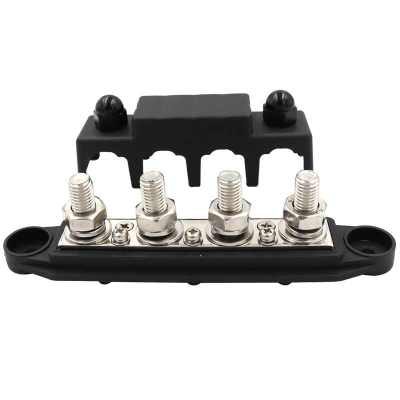 12V 250A Positive Negative M8 M10 Bus Bar Terminal Battery Power Distribution Block With Cover ...