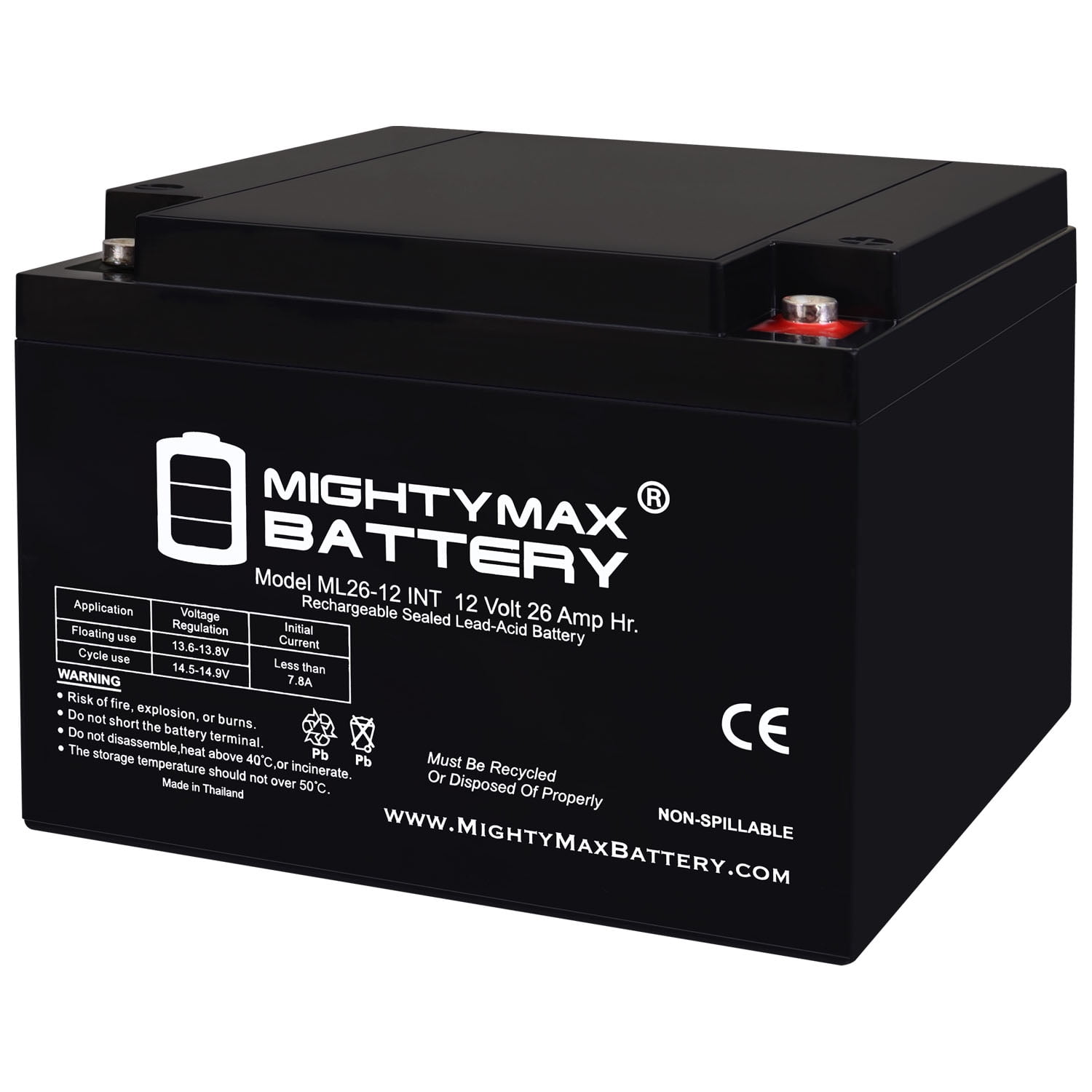 12V 26AH INT Replacement Battery Compatible with Exide S26R - Walmart.com