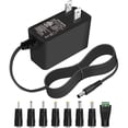 12V 2A AC Adapter, Replacement Power Supply with 8 Tips, 12 Volts ...
