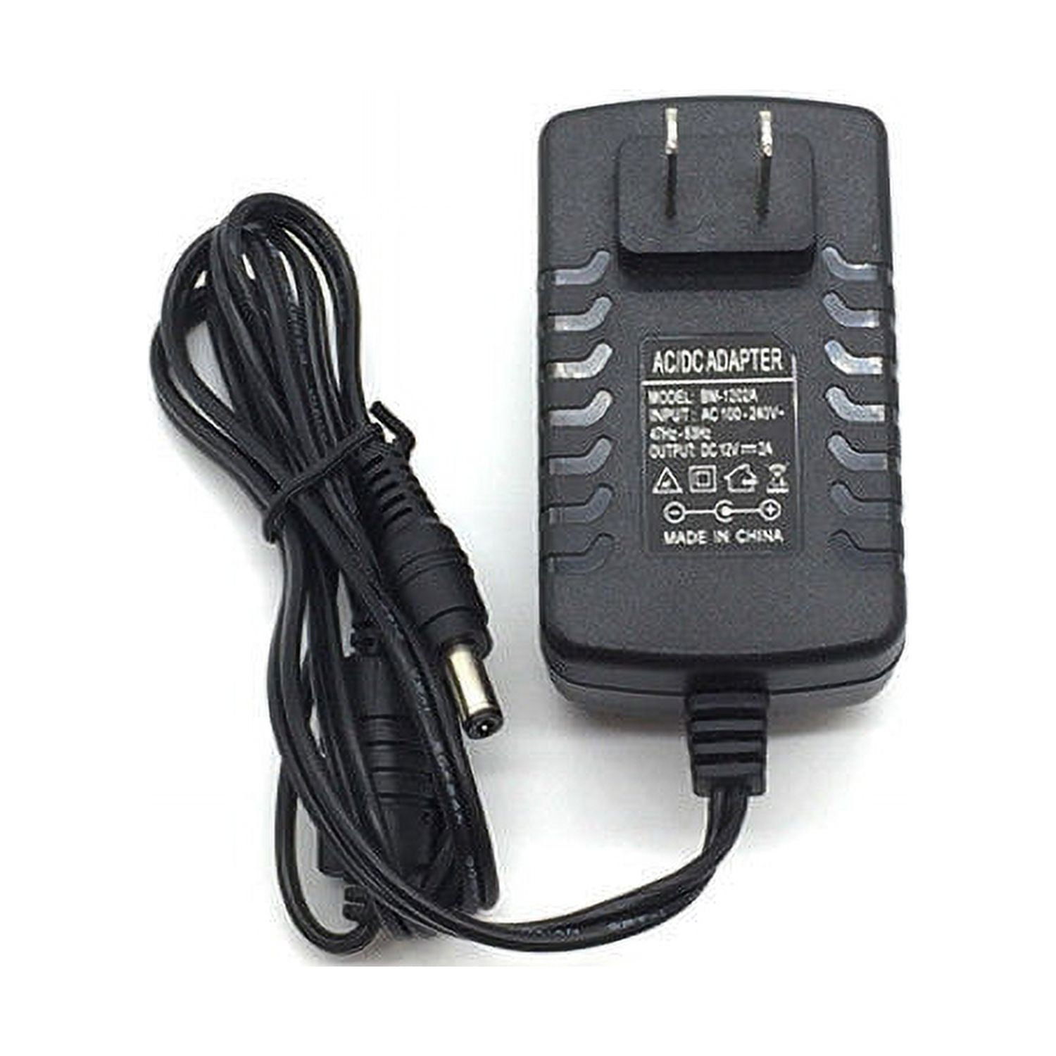 12V 2A AC/DC Adapter Charger Power Supply Cord Cable tip plug size 5 ...