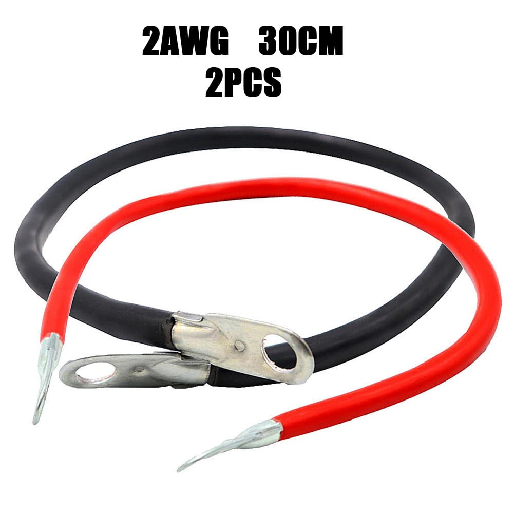 12V 2AWG Battery Connection Cable Copper Wire with Terminal For Car ...