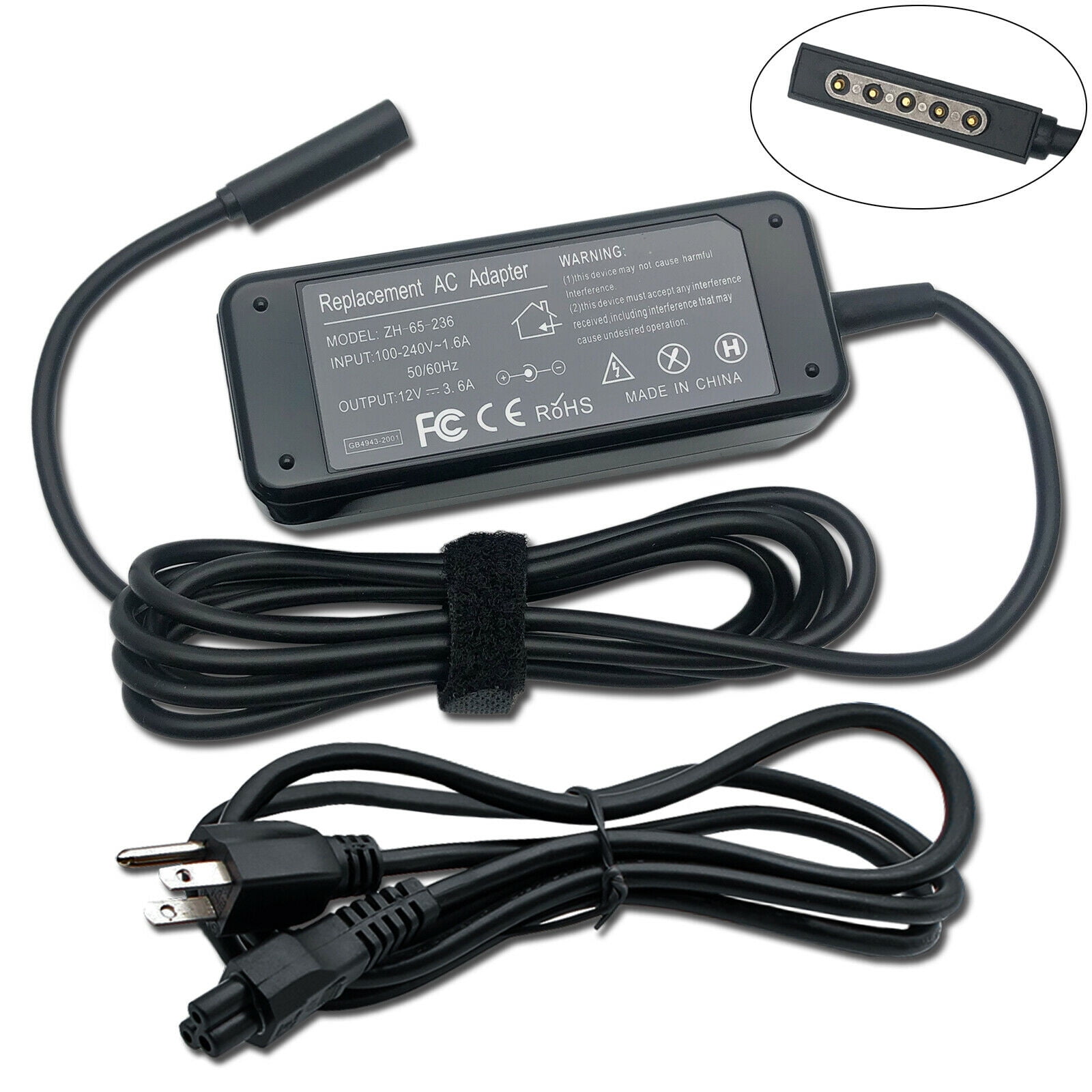 12V 3.6A AC Adapter Charger Power Supply For Microsoft Surface Pro ...