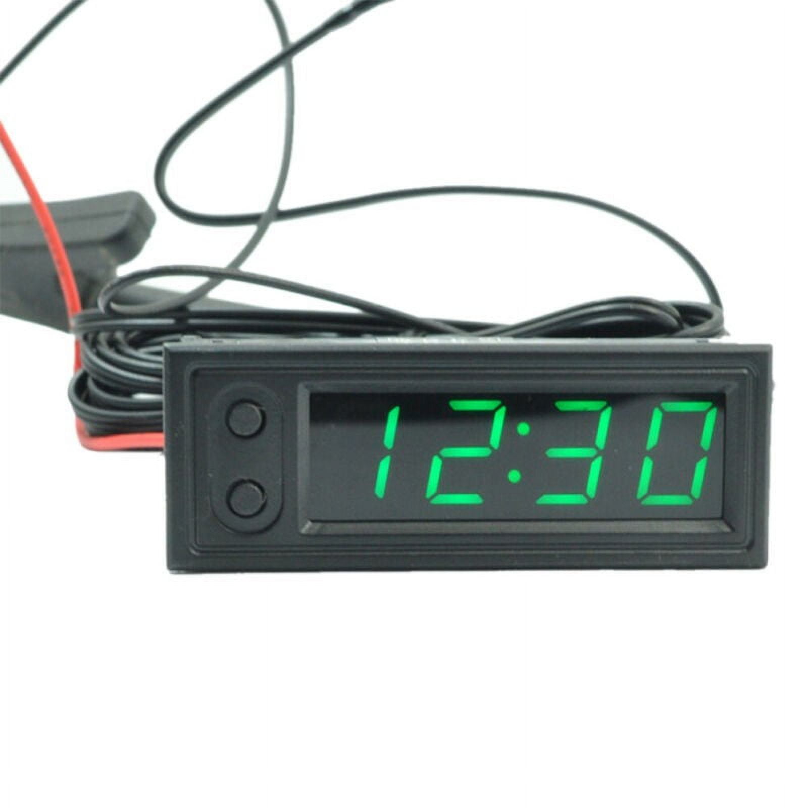12V 3-in-1 Digital Vehicle Thermometer Voltmeter Clock for Car ...
