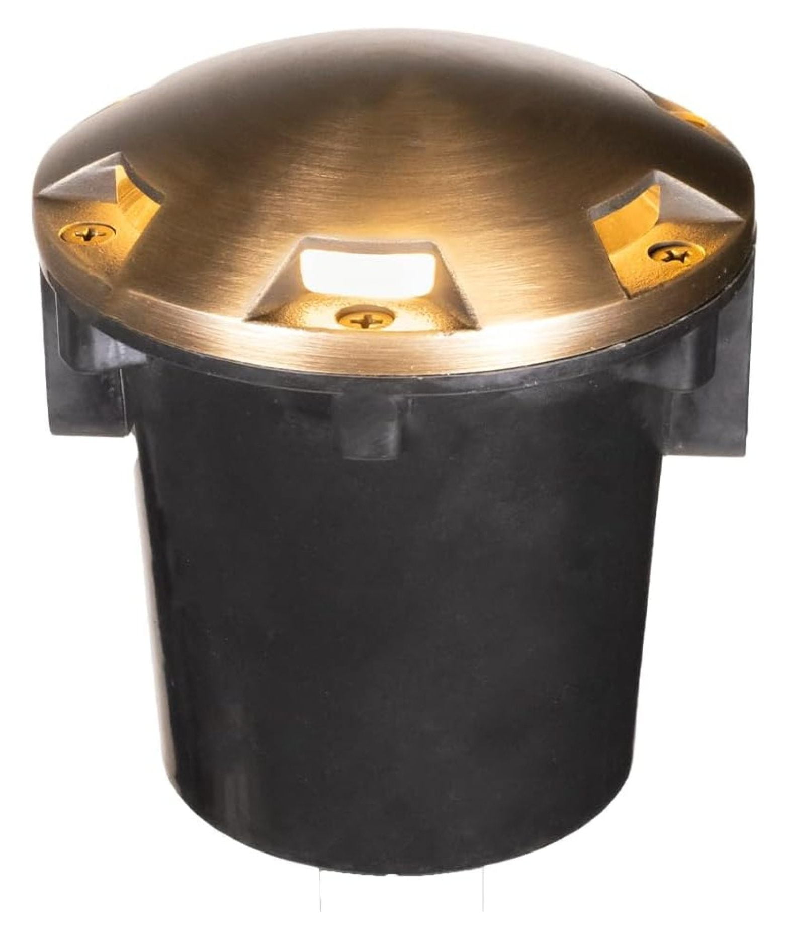 12V 3-in-1 Waterproof in-Grade Light with Brass Turret Top (Bronze ...