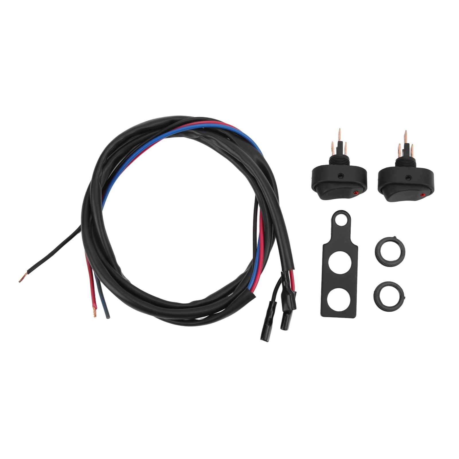 12V 30A 3P SPST On Off Toggle Switch Rocker Switch LED Red Indicator ...