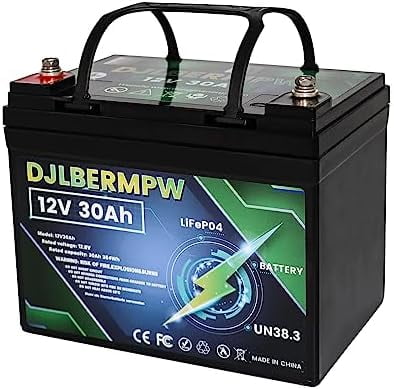12V 30Ah LiFePO4 Deep Cycle Lithium Battery with 30A BMS for Trolling ...