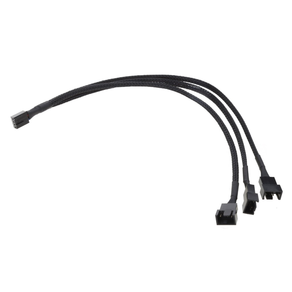 12V 30CM 3Pin Fan PWM 1 to 3 Way Power Supply Extension Cable Y ...
